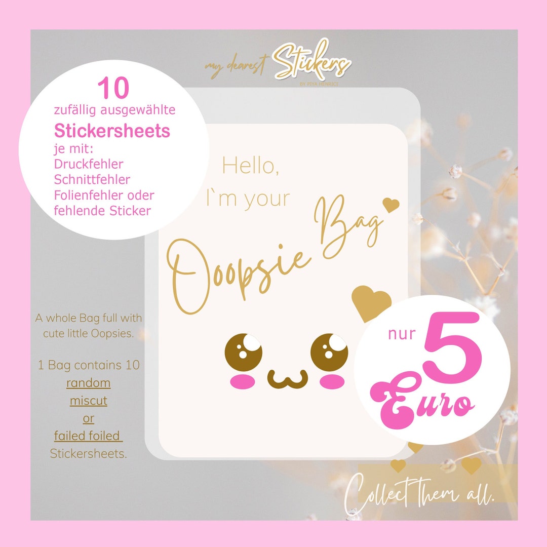 10 Sticker Sheets in an Oopsie Bag B-stock Faulty Stickers - Etsy Australia