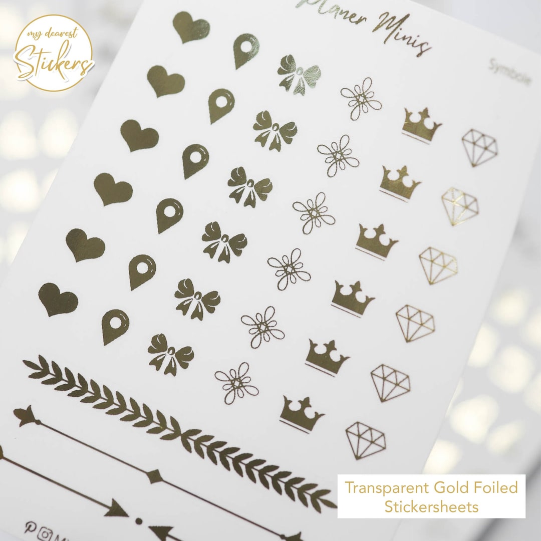Gold Sticker symbols for Bujo Journaling - Etsy