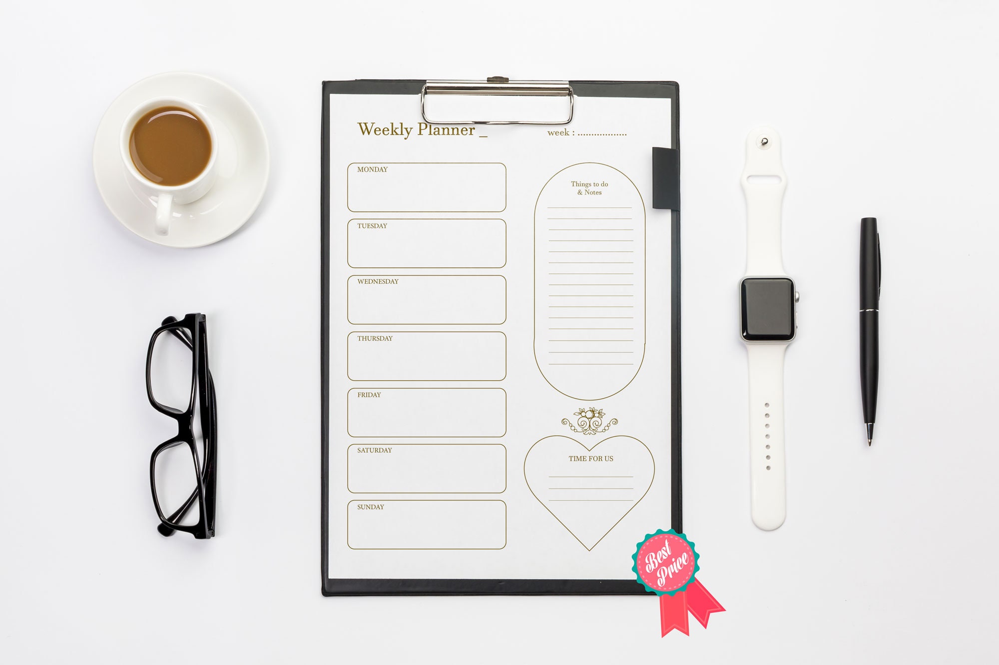 Printable Planner, Classic Style Planner, Vintage Simply Weekly Planner ...