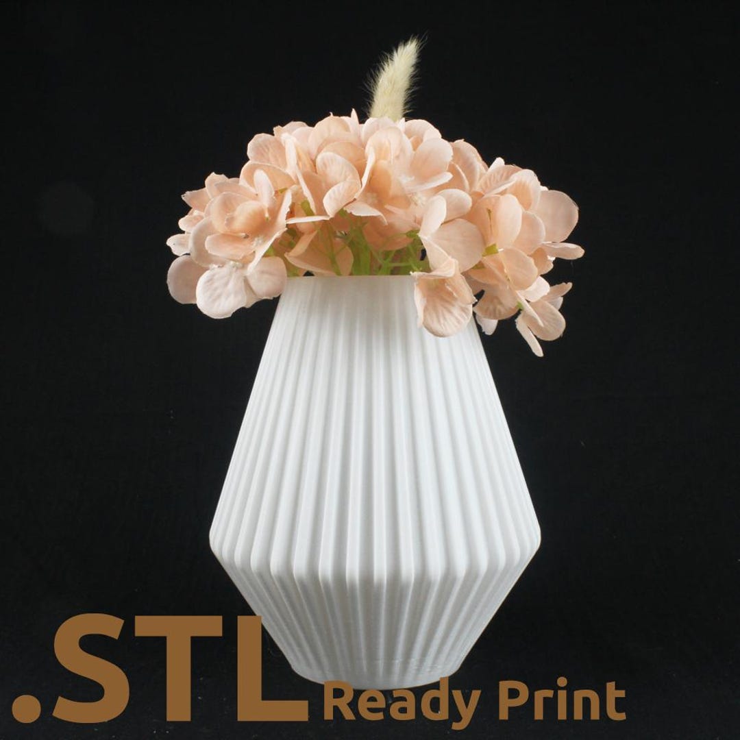 Linea - Vase STL File: Modern 3D Print Vase With Hidden Compartment ...