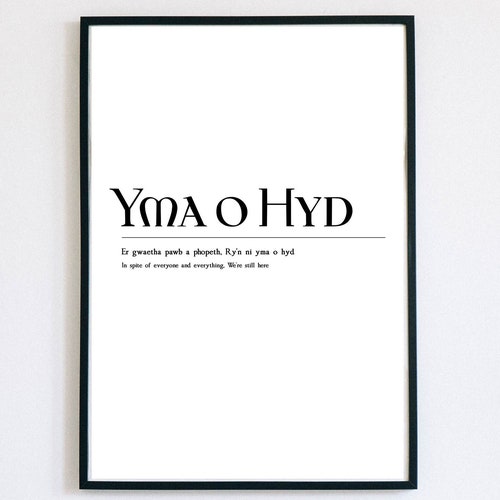 Yma O Hyd Poster Print Cymraeg Welsh - Etsy UK