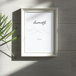 Hiraeth Print, Welsh Gift, Welsh Sayings - Etsy