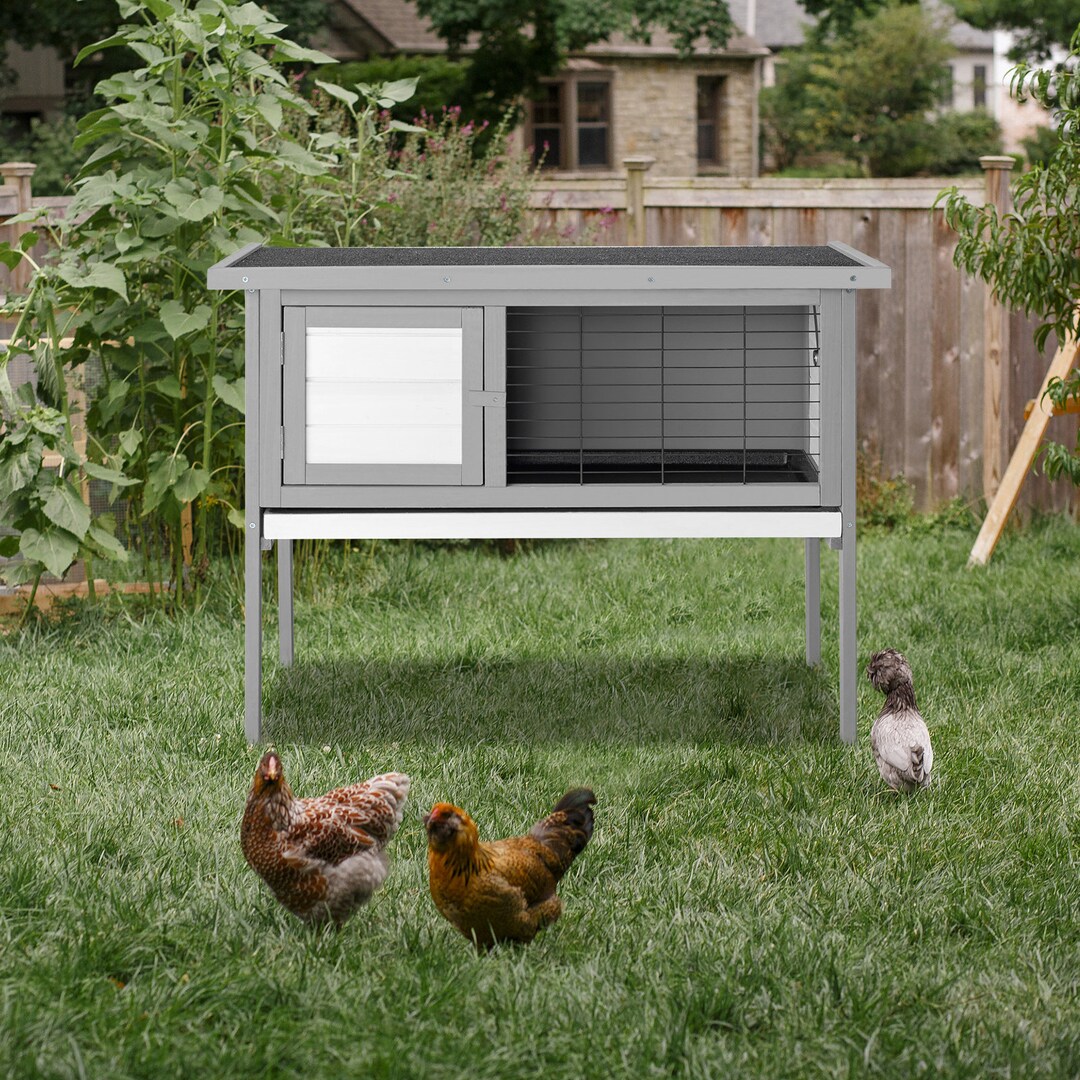 36 Wooden Waterproof Wooden Chicken Coop Hen House Pet Animal Poultry ...
