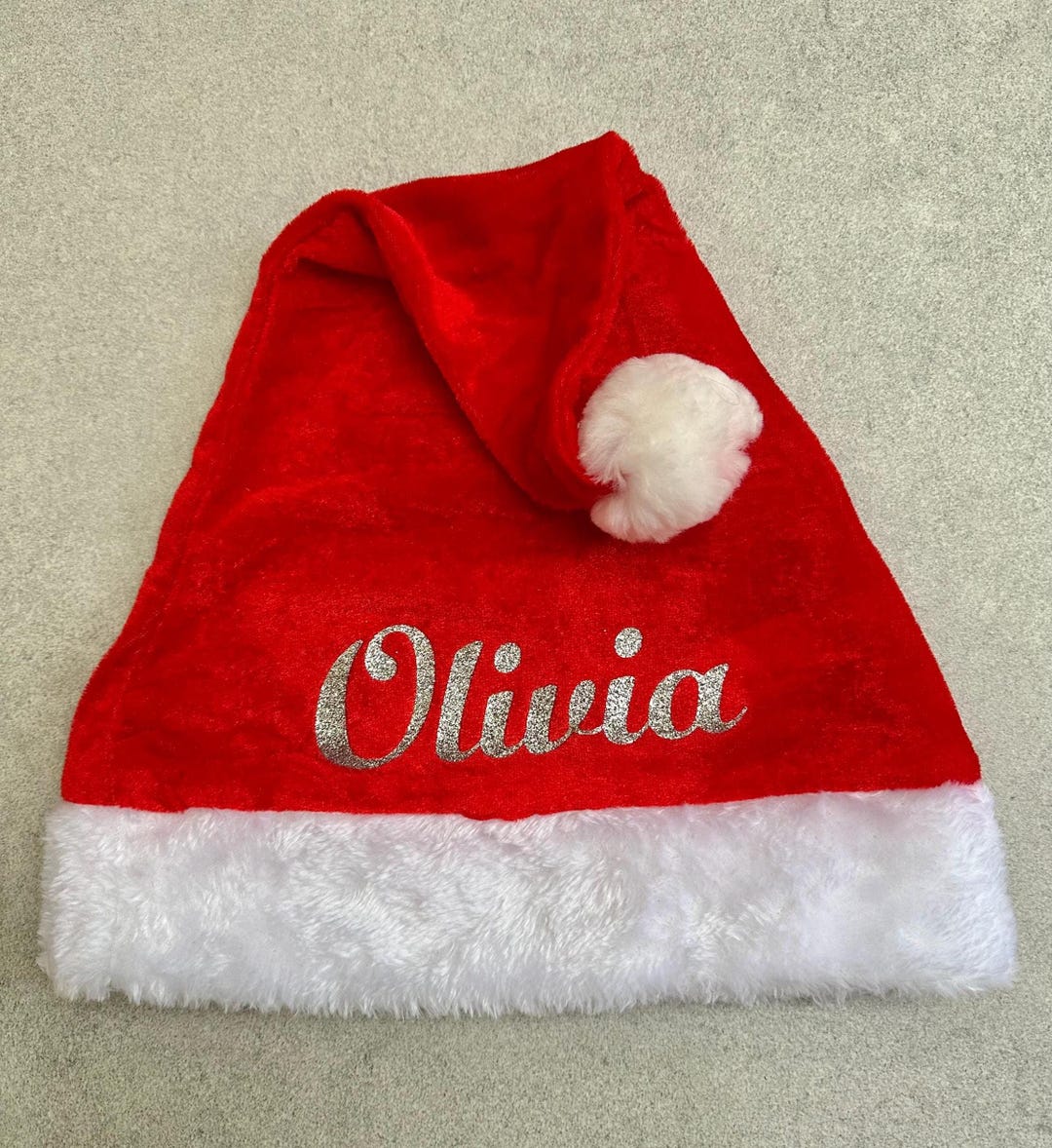 Personalised Santa Hat With Name - Custom Christmas Hat for Kids ...