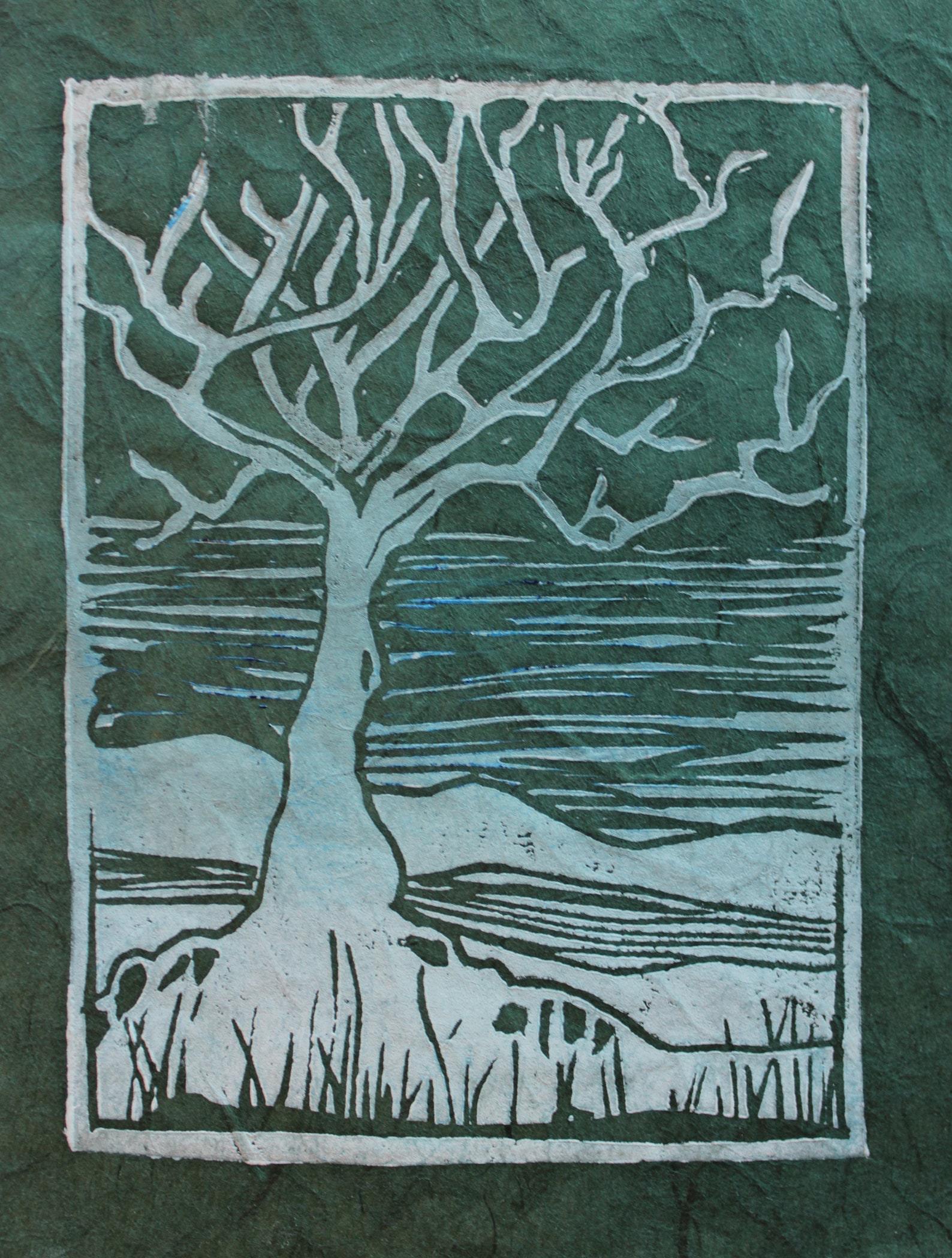 Tree Block Print - Etsy