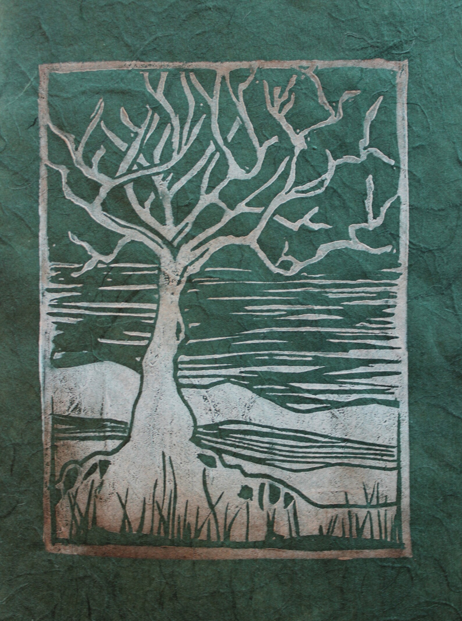 Tree Block Print - Etsy