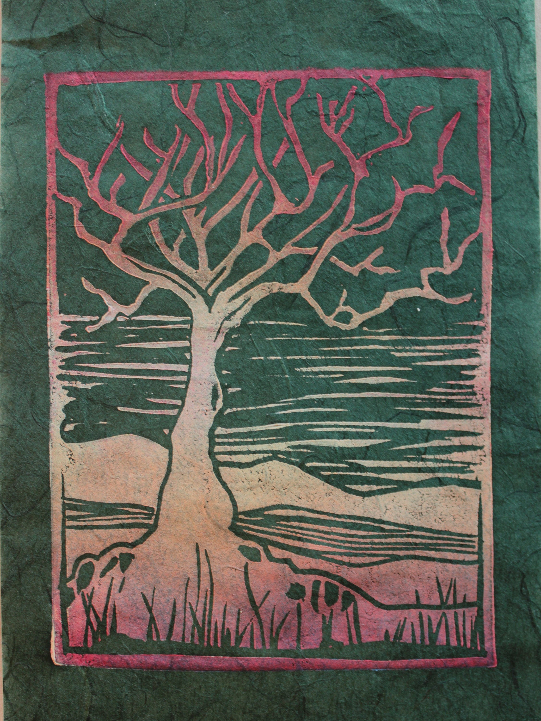 Tree Block Print - Etsy