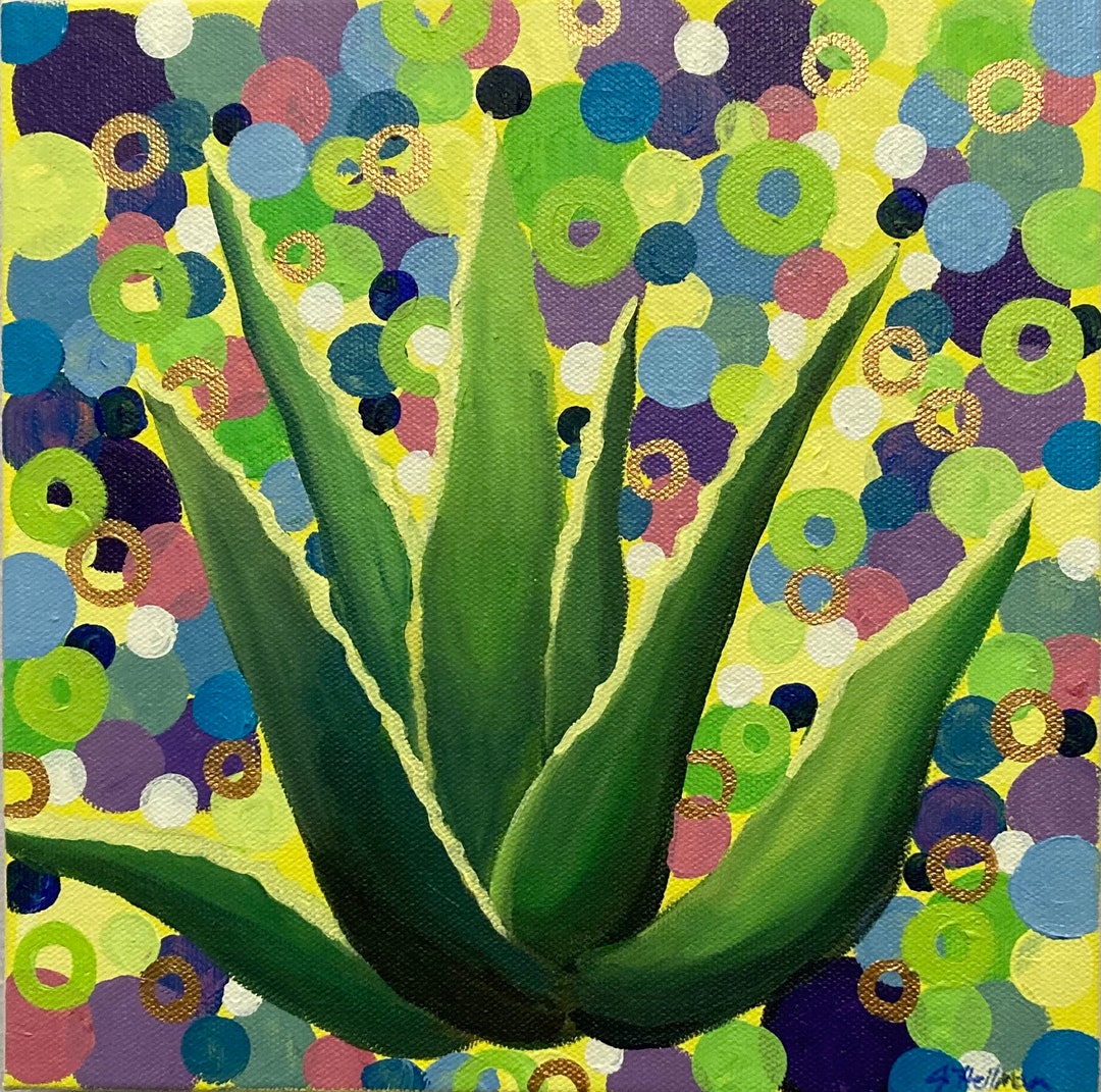Colorful Agave Painting - Etsy