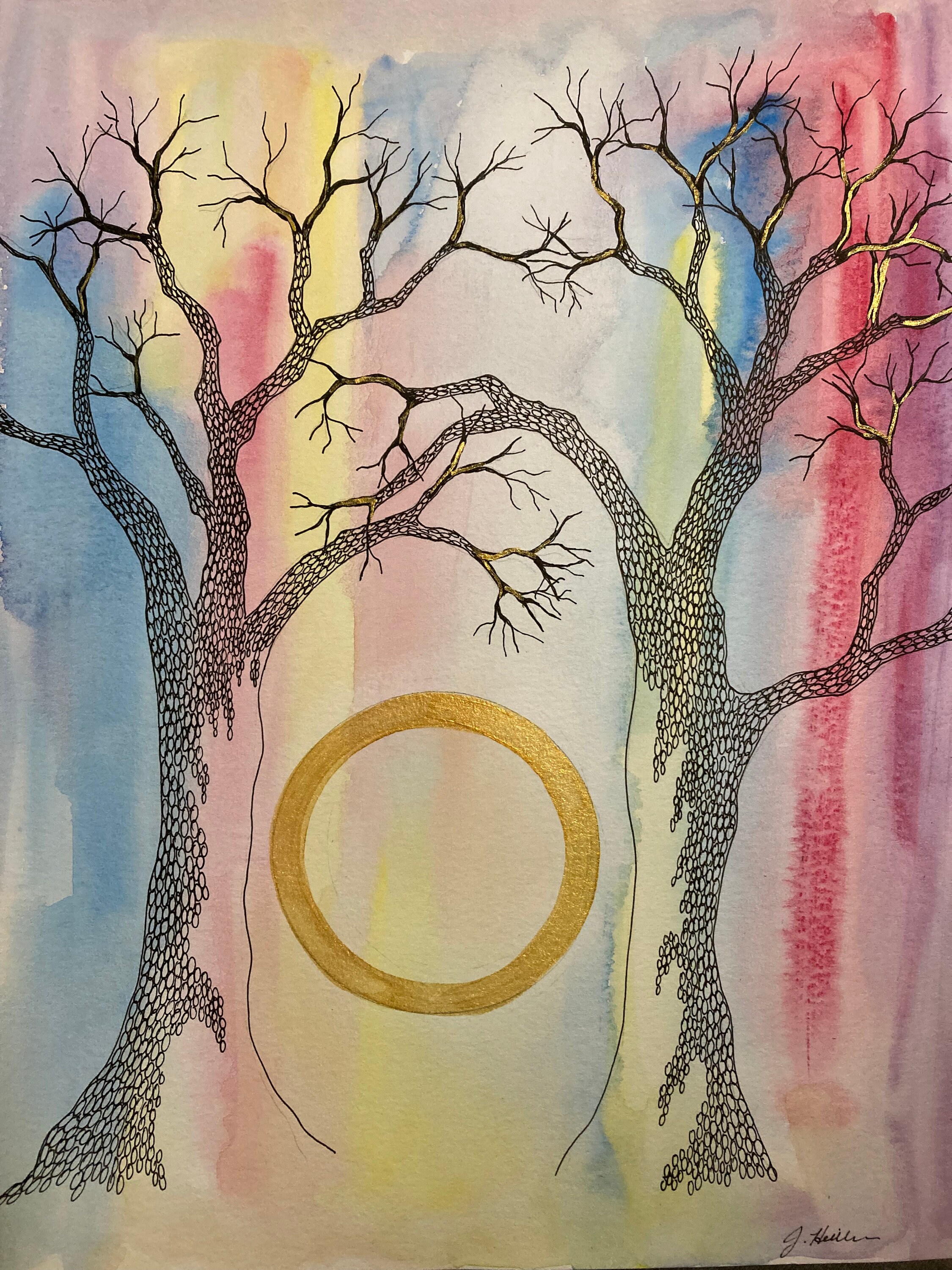 Original Tree Pen Drawing - Etsy