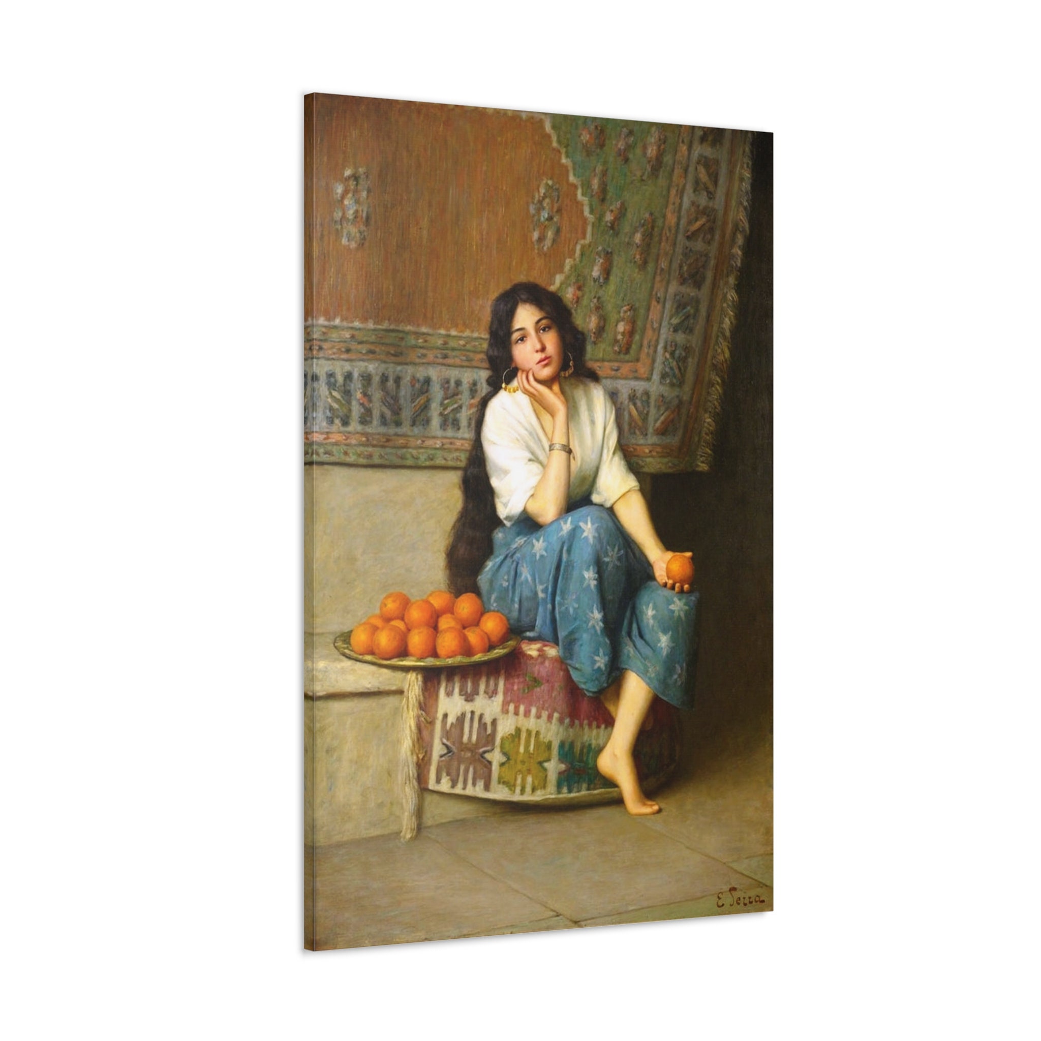 The Orange Seller, Enric Serra Auque, 1908 Reproduction Famous Artist ...