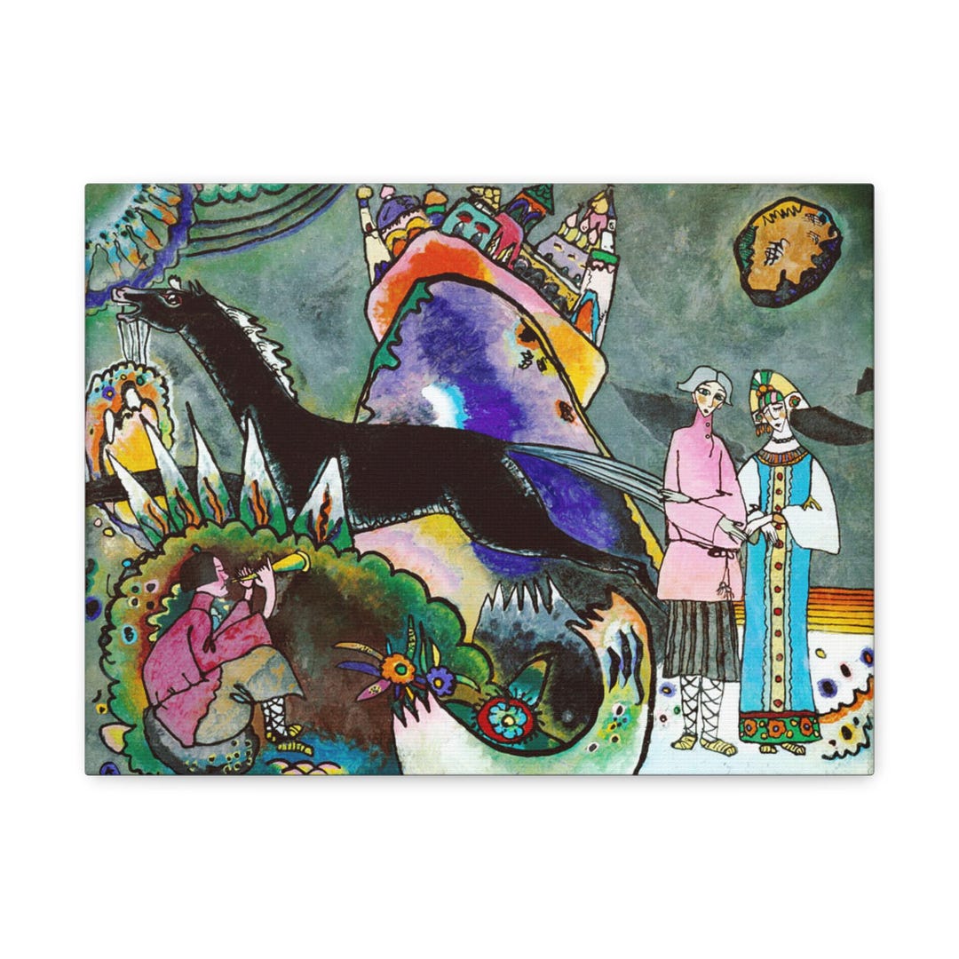 Kandinsky Golden Cloud Abstract Canvas Print, Vintage Wall Art - Etsy