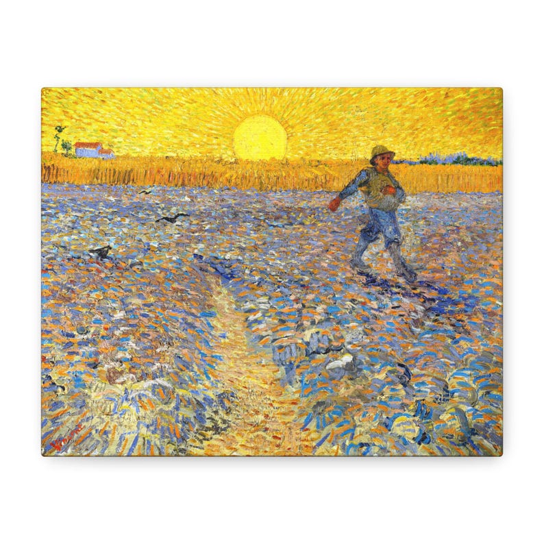 The Sower With Setting Sun 1888, Vincent Van Gogh, Classic Canvas ...