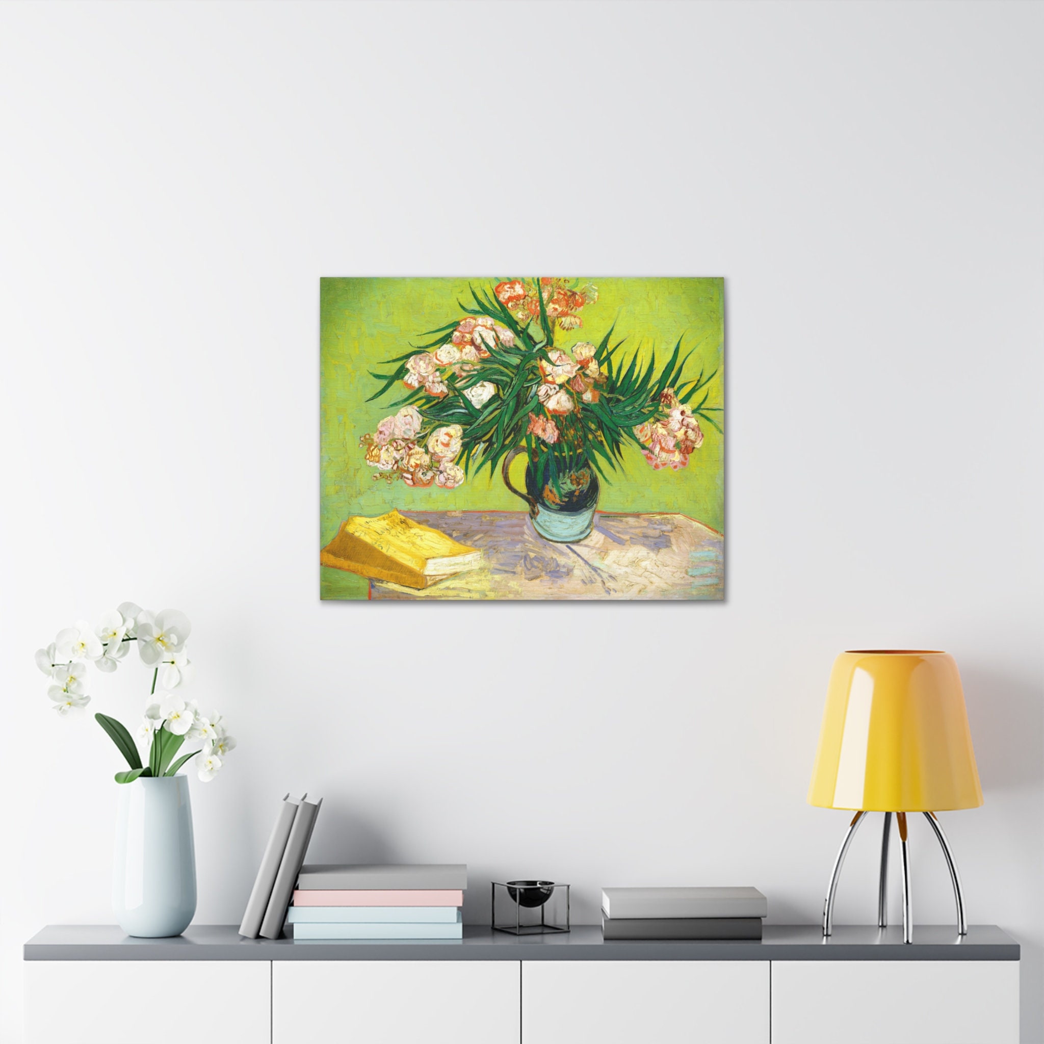 Still Life With Oleanders, Vincent Van Gogh, 1888 Reproduction, Famous ...