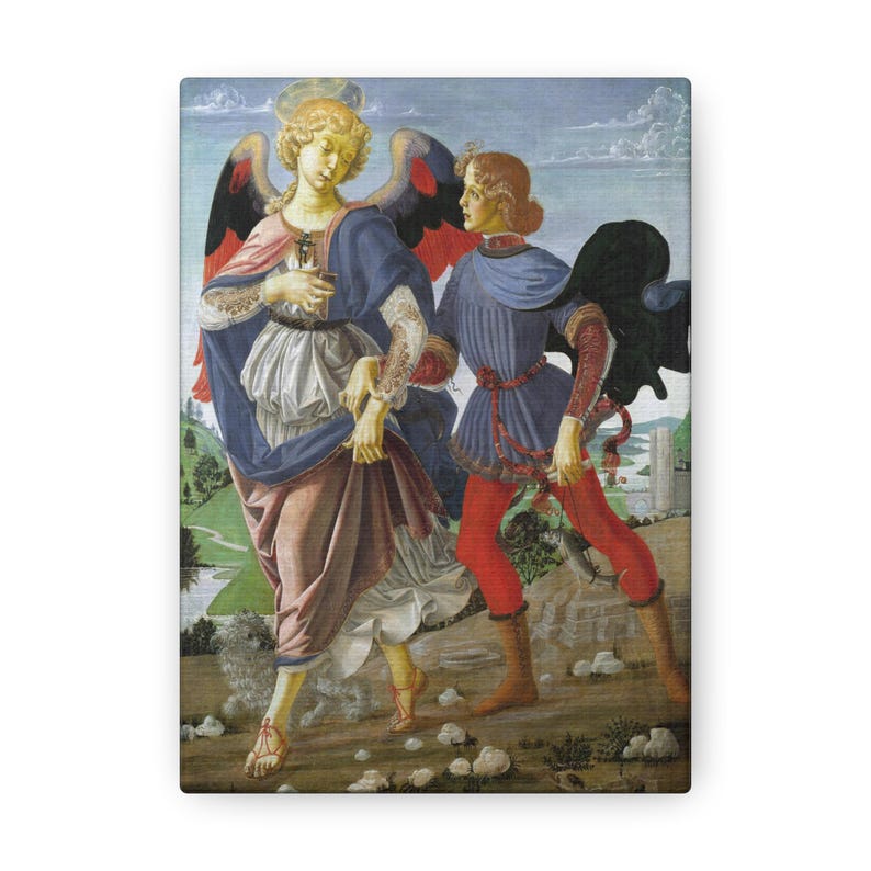 Tobias and the Angel, Andrea Del Verrocchio, 1475 Reproduction ...