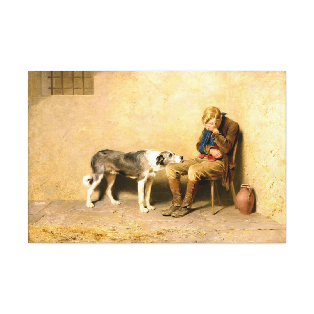 Fidelity, Briton Riviere, 1869 Reproduction Fine Art Famous Artist Kids ...
