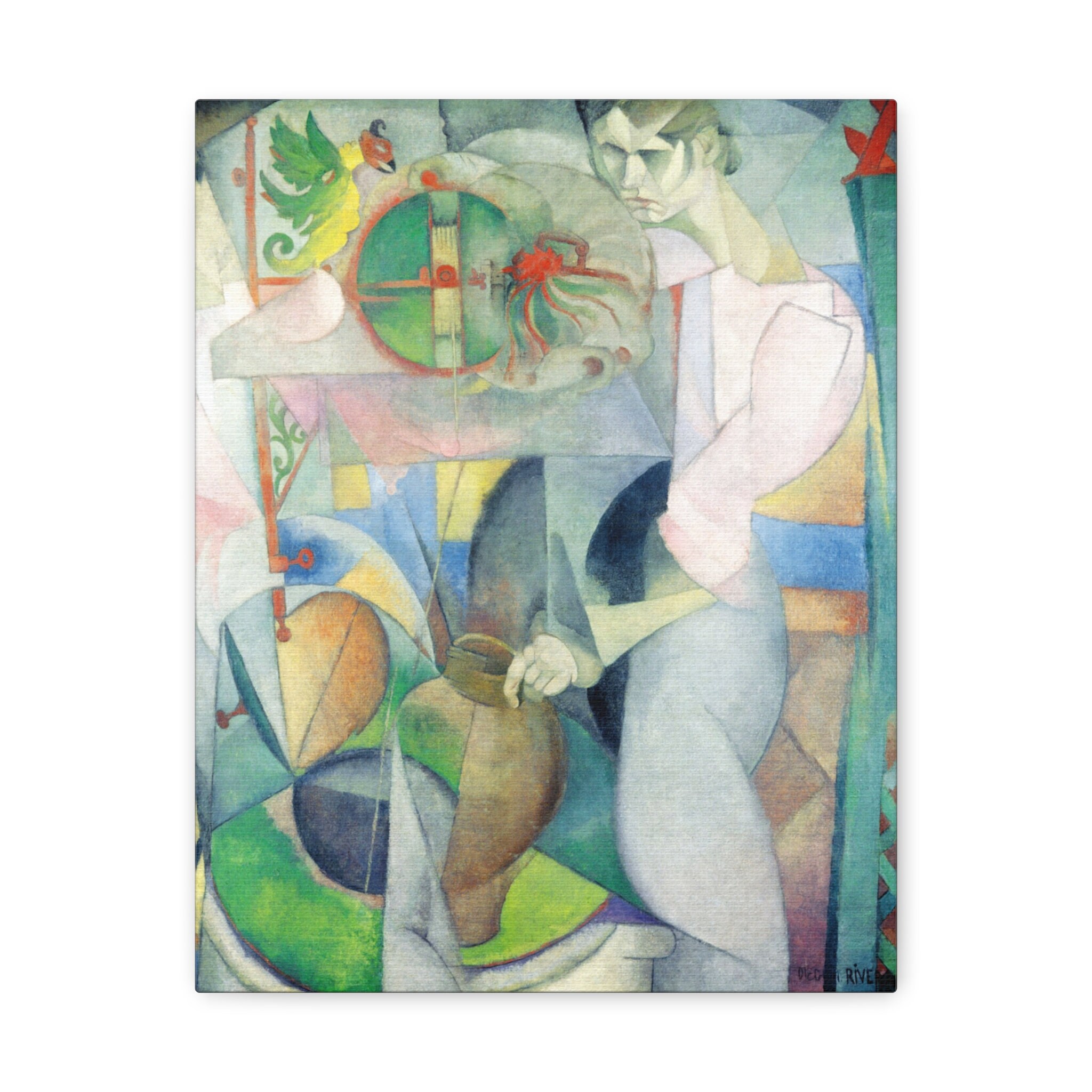 The Woman at the Well, Diego Rivera, 1913, Reproduction Vintage Office ...