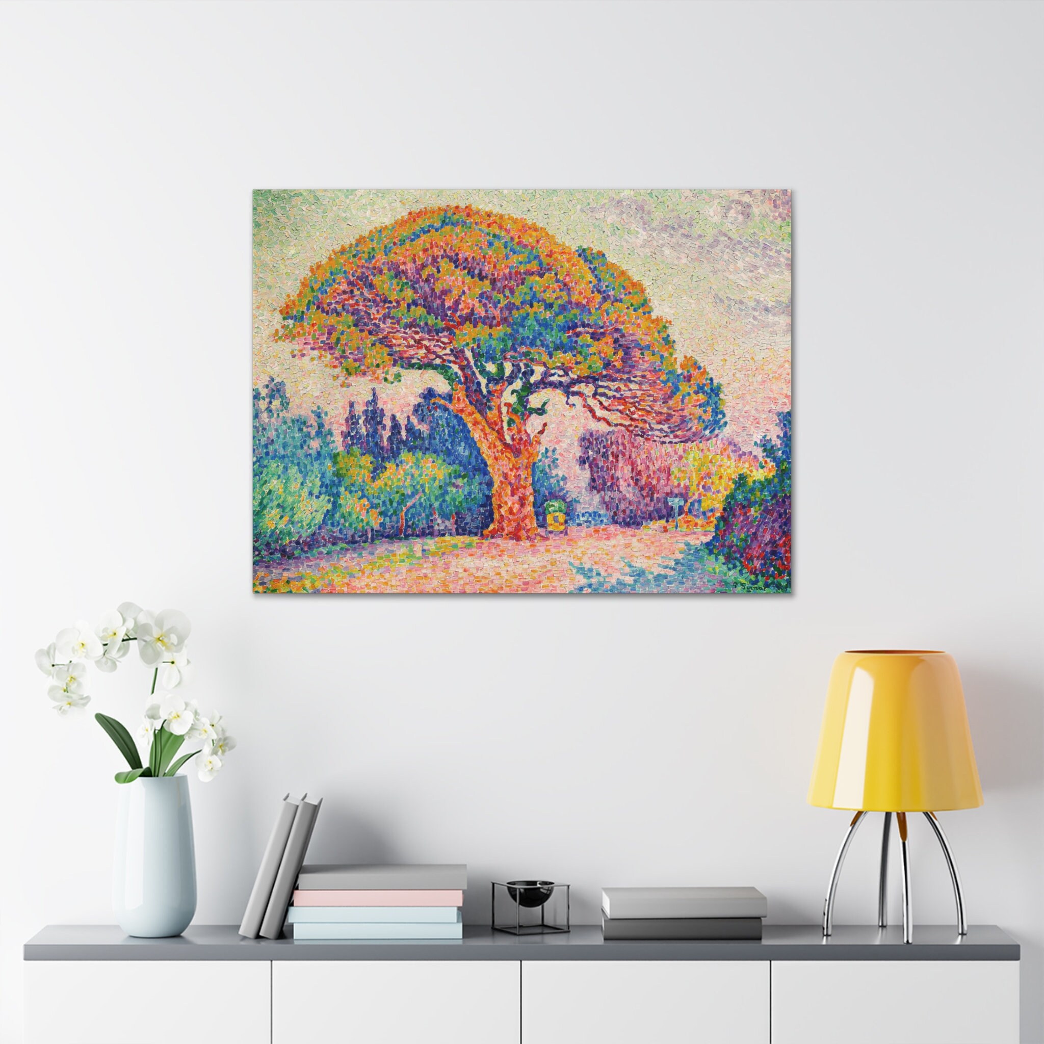 The Pine Tree at Saint Tropez, Paul Signac, 1909 Reproduction, Fine Art ...