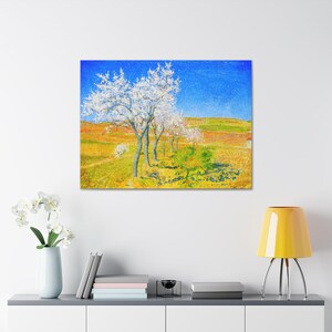 Almond Trees in Bloom, Achille Lauge, 1934 Reproduction | Famous Artist | Gift for Mom | Office ...