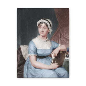 Jane Austen 1810 Portrait Canvas by Cassandra Austen, Regency Era Art ...
