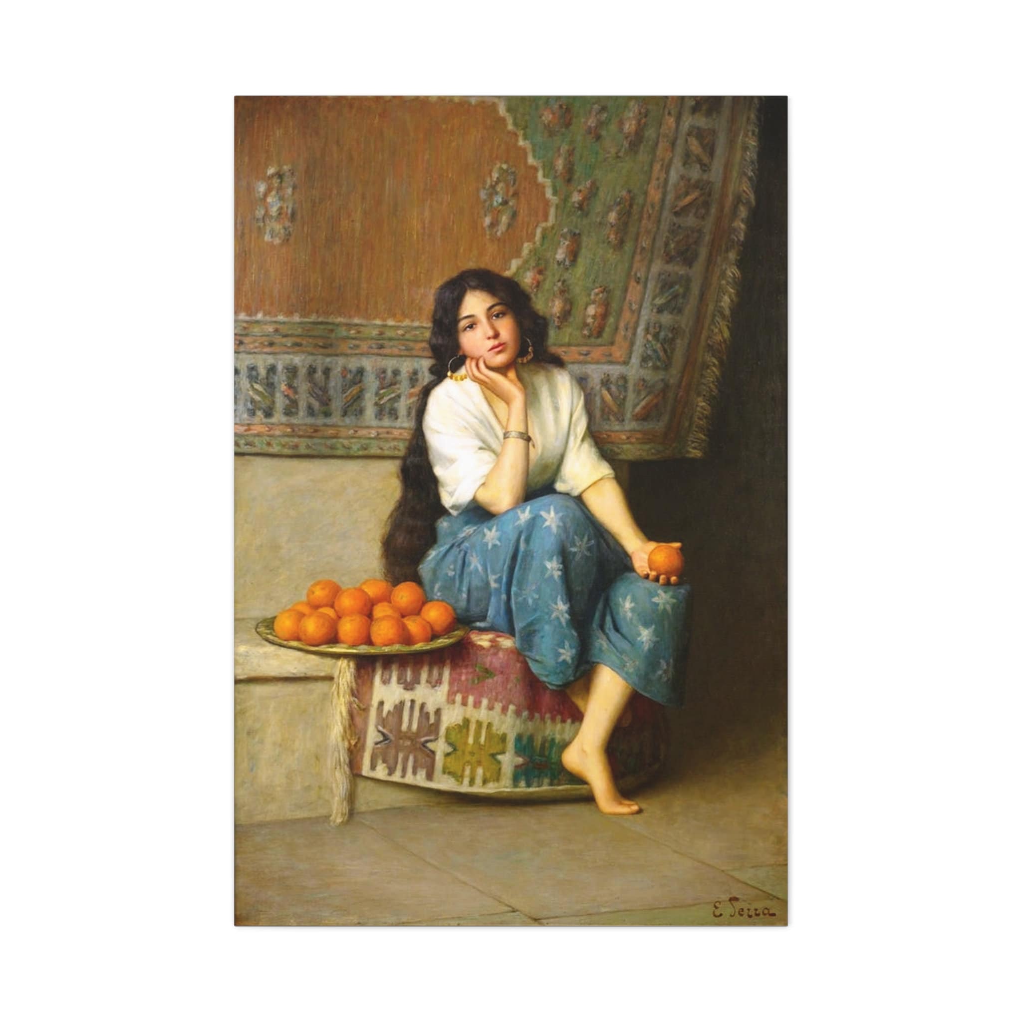 The Orange Seller, Enric Serra Auque, 1908 Reproduction Famous Artist ...