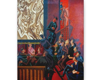 William Roberts Vintage Print 1986 | "the Cinema" (1920) | Home Decor ...
