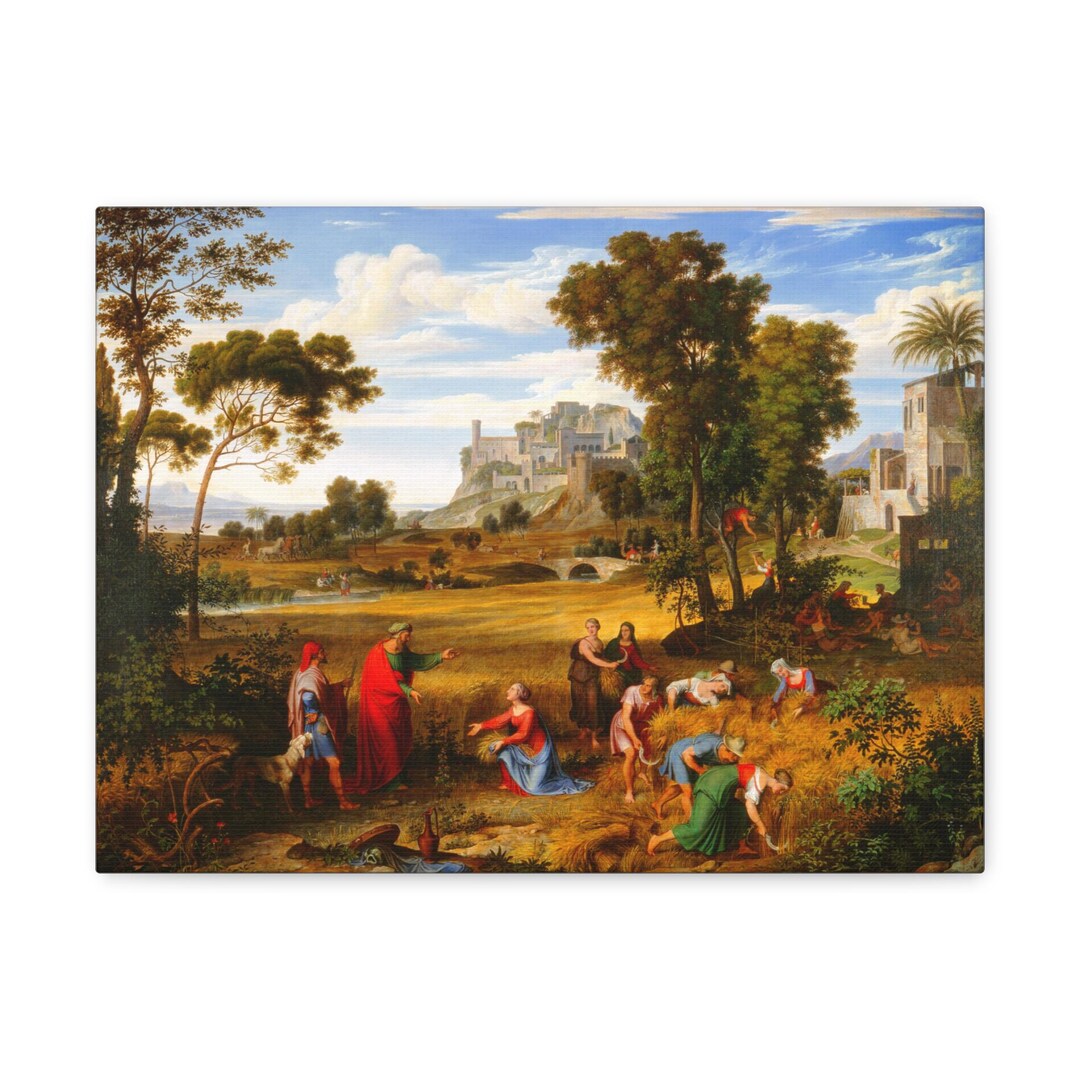 Landscape With Ruth and Boaz, Joseph Koch, 1823 Reproduction | Fine Art ...
