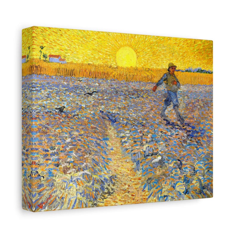 The Sower With Setting Sun 1888, Vincent Van Gogh, Classic Canvas ...