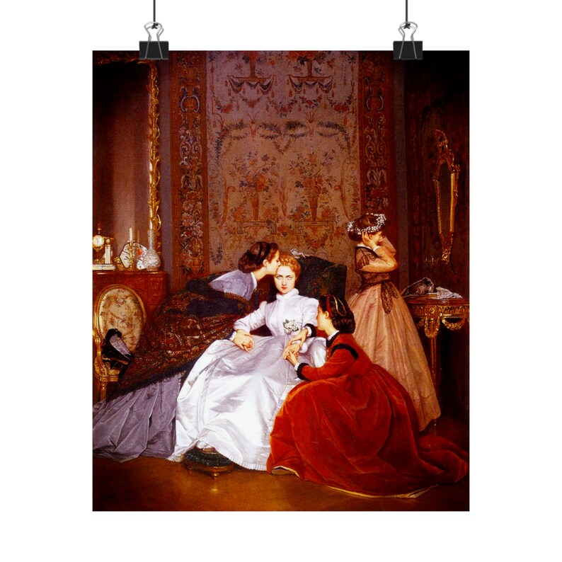 The Hesitant Fiancée, Auguste Toulmouche, 1866 Poster Repro Fine Art ...
