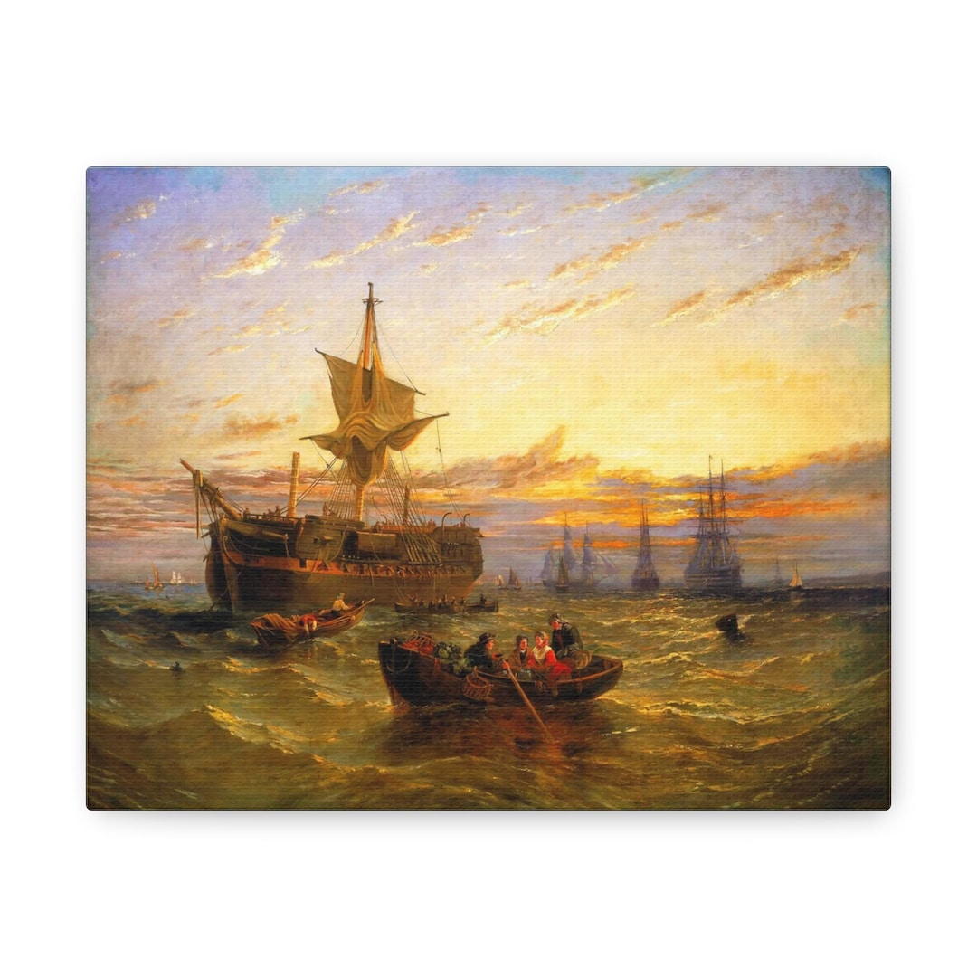 Indiamen in the Thames, William Knell, 1864 Reproduction | Vintage ...