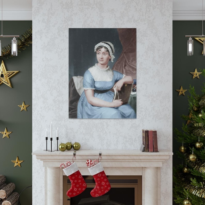 Jane Austen 1810 Portrait Canvas by Cassandra Austen, Regency Era Art ...