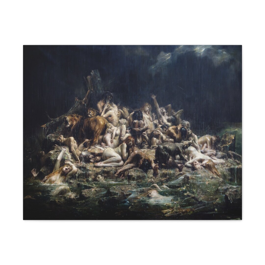 The Flood of Noah and Companions, Leon Comerre, 1911 Reproduction, Fine ...