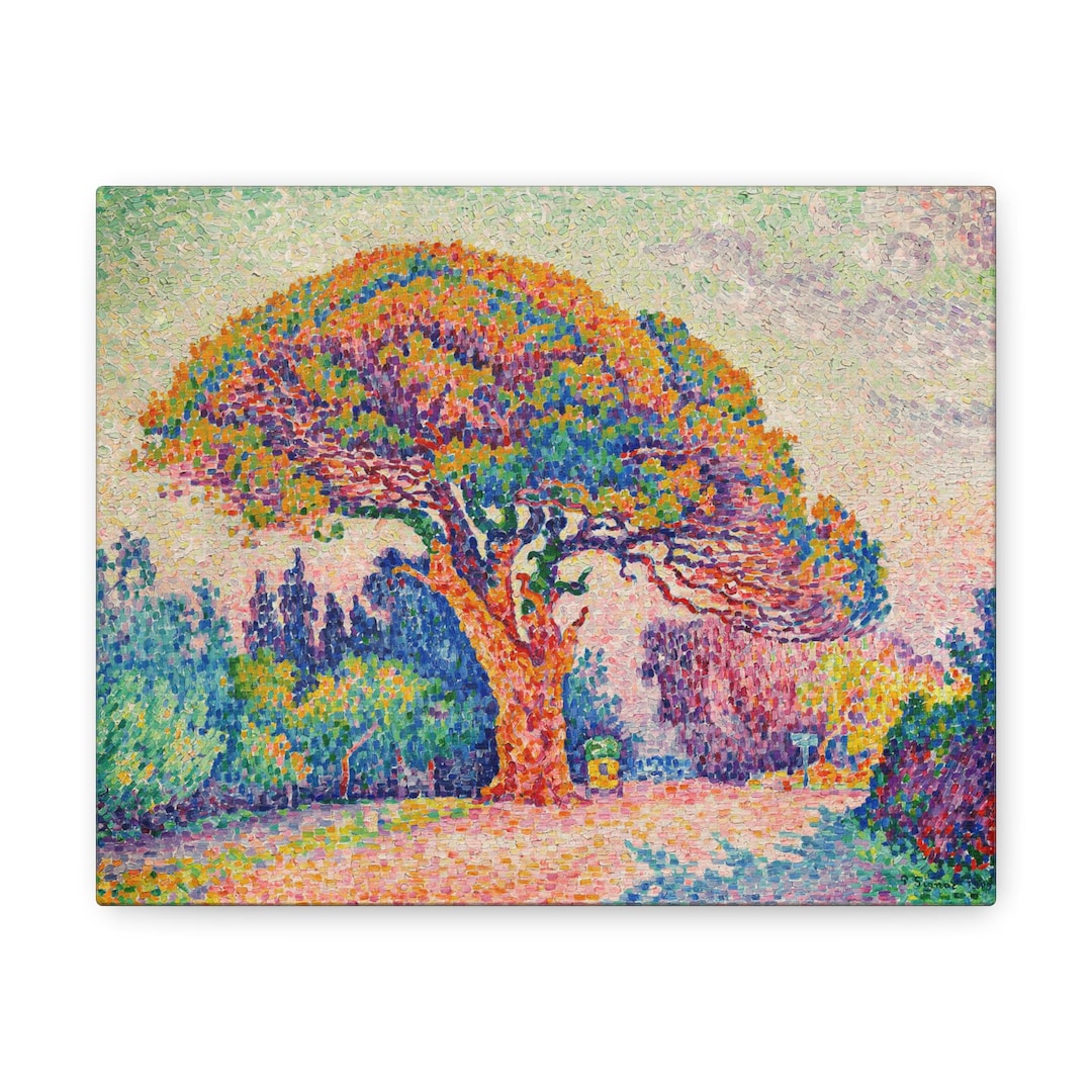 The Pine Tree at Saint Tropez, Paul Signac, 1909 Reproduction, Fine Art ...