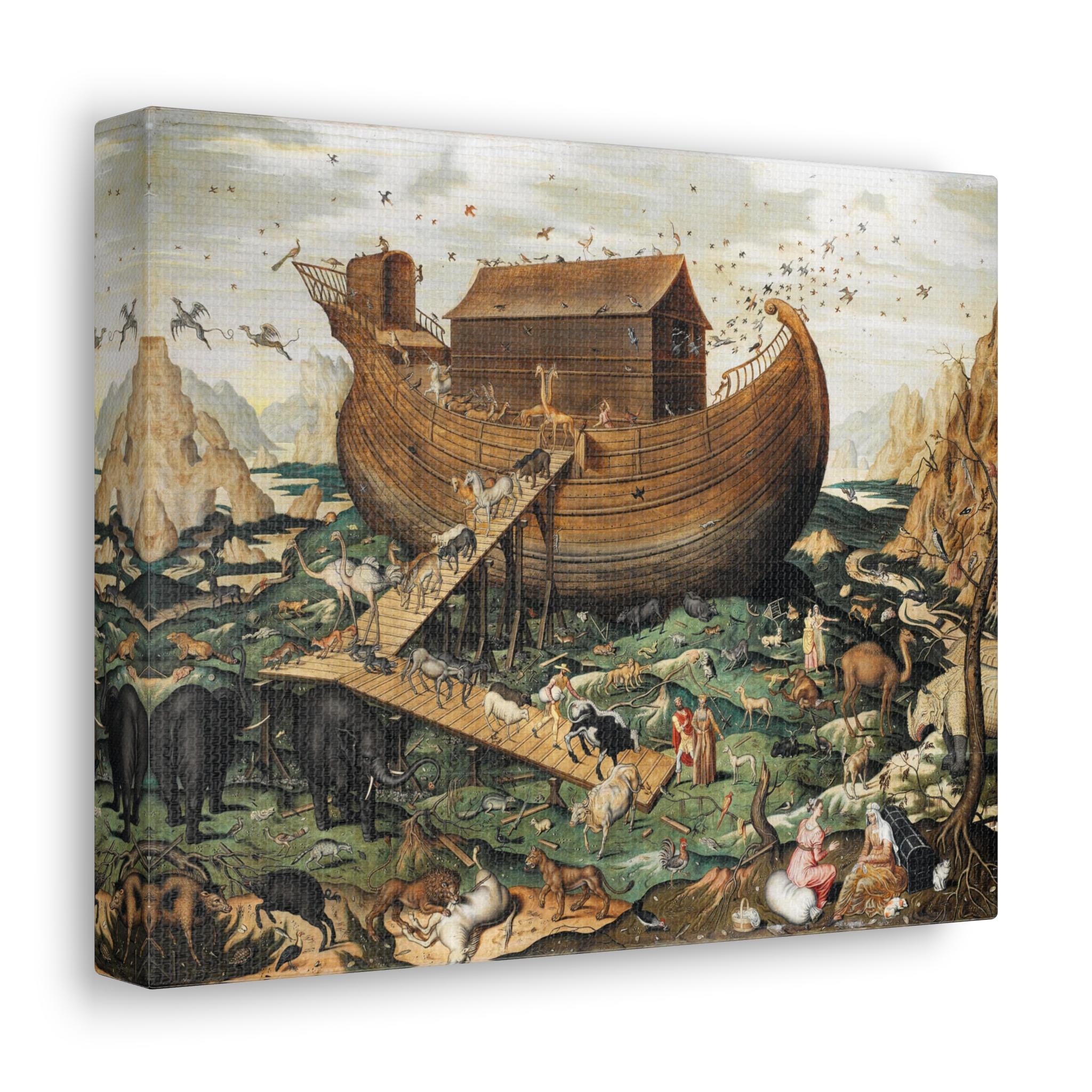 Noah's Ark on Mount Ararat, Simon De Myle 1570 Reproduction Fine Art ...