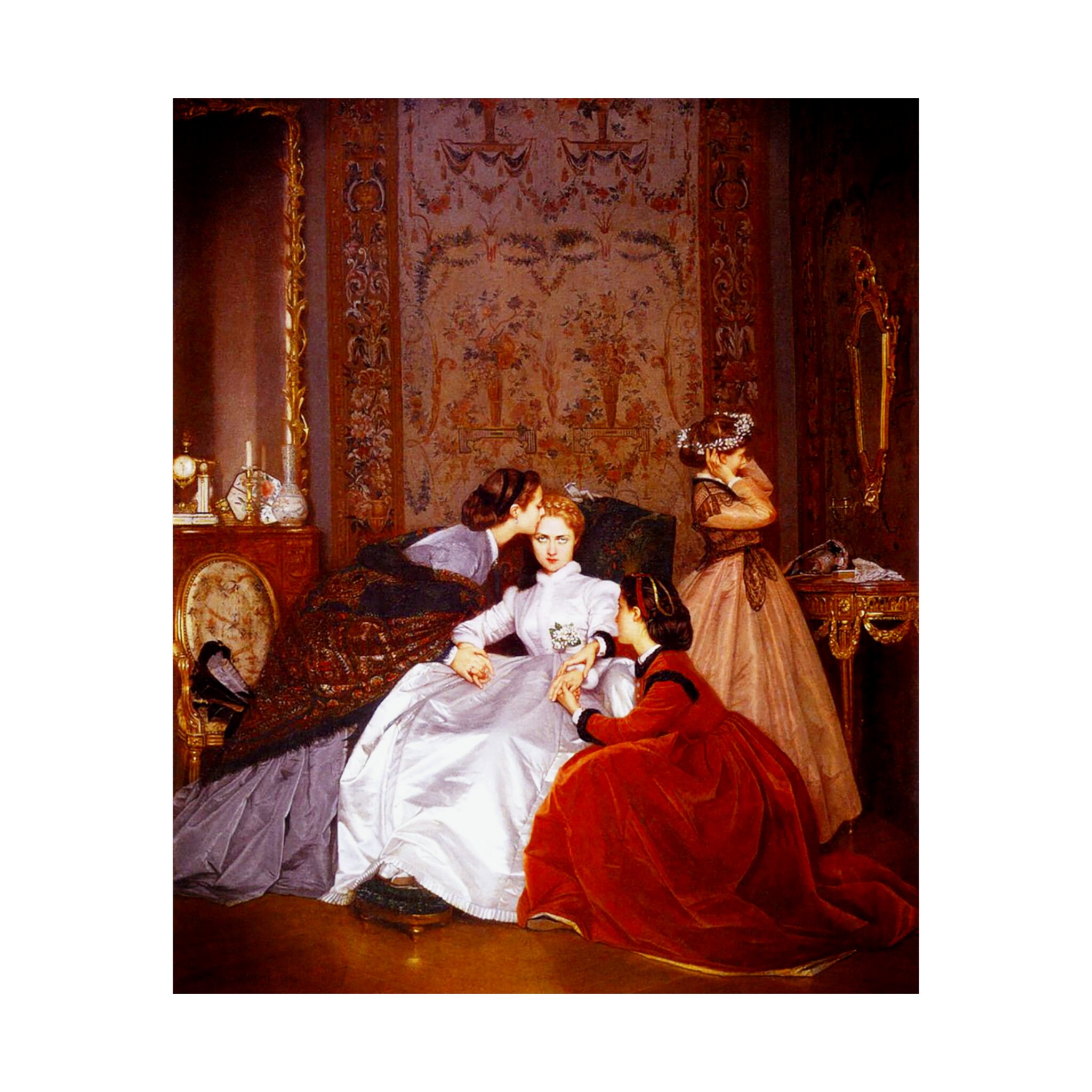 The Hesitant Fiancée, Auguste Toulmouche, 1866 Poster Repro Fine Art ...