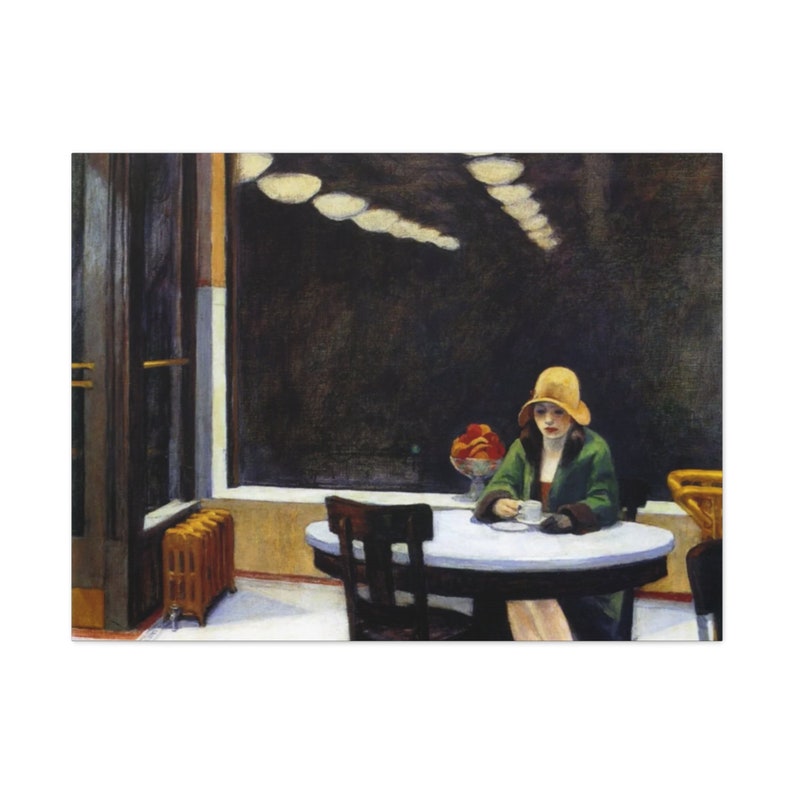 Automat Edward Hopper 1927 Reproduction Art Nouveau - Etsy