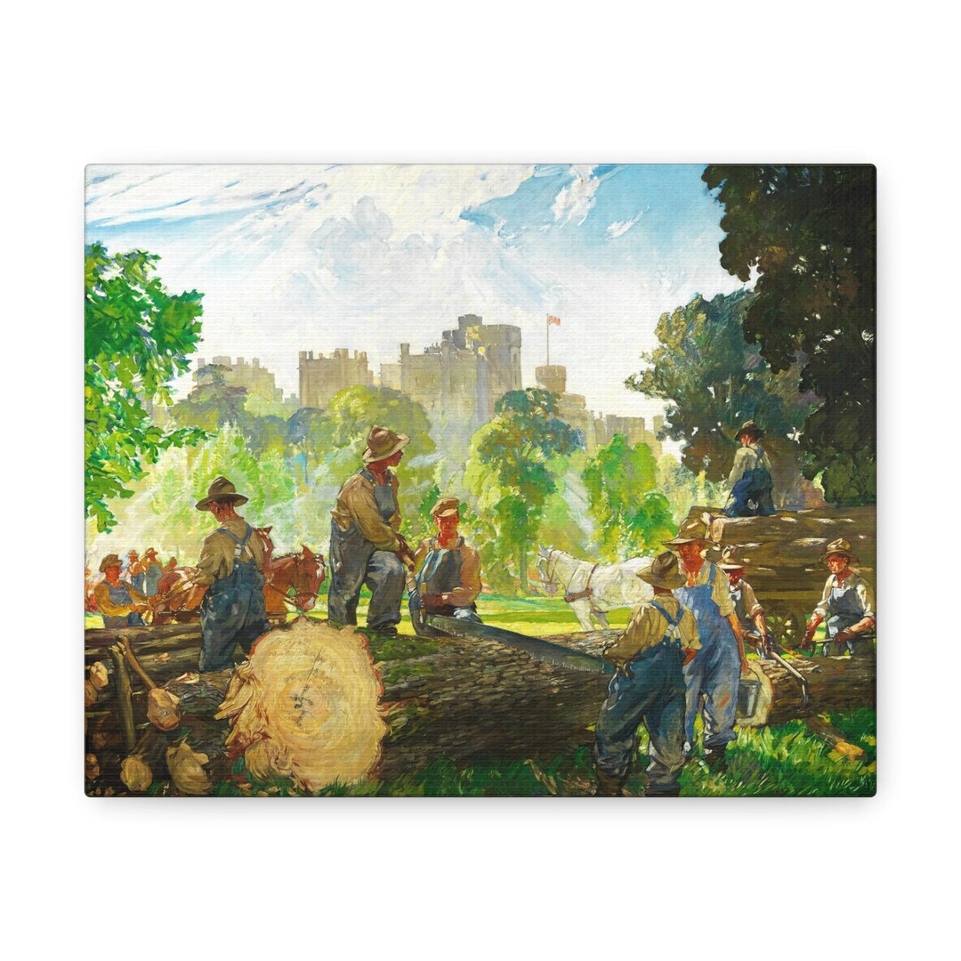 Canadian Foresters in Windsor Park, Gerald Moira, 1917 Reproduction ...