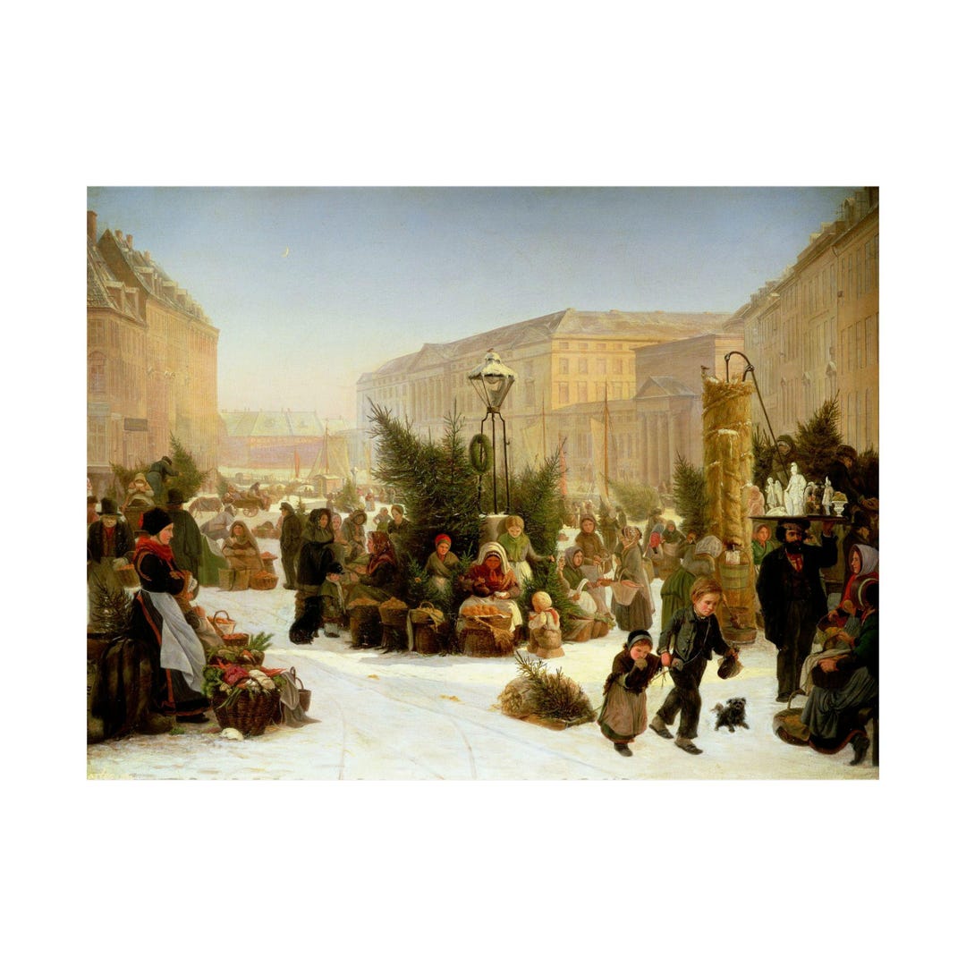 David Jacobsen, Selling Christmas Trees 1853, Museum-grade Poster Repro ...