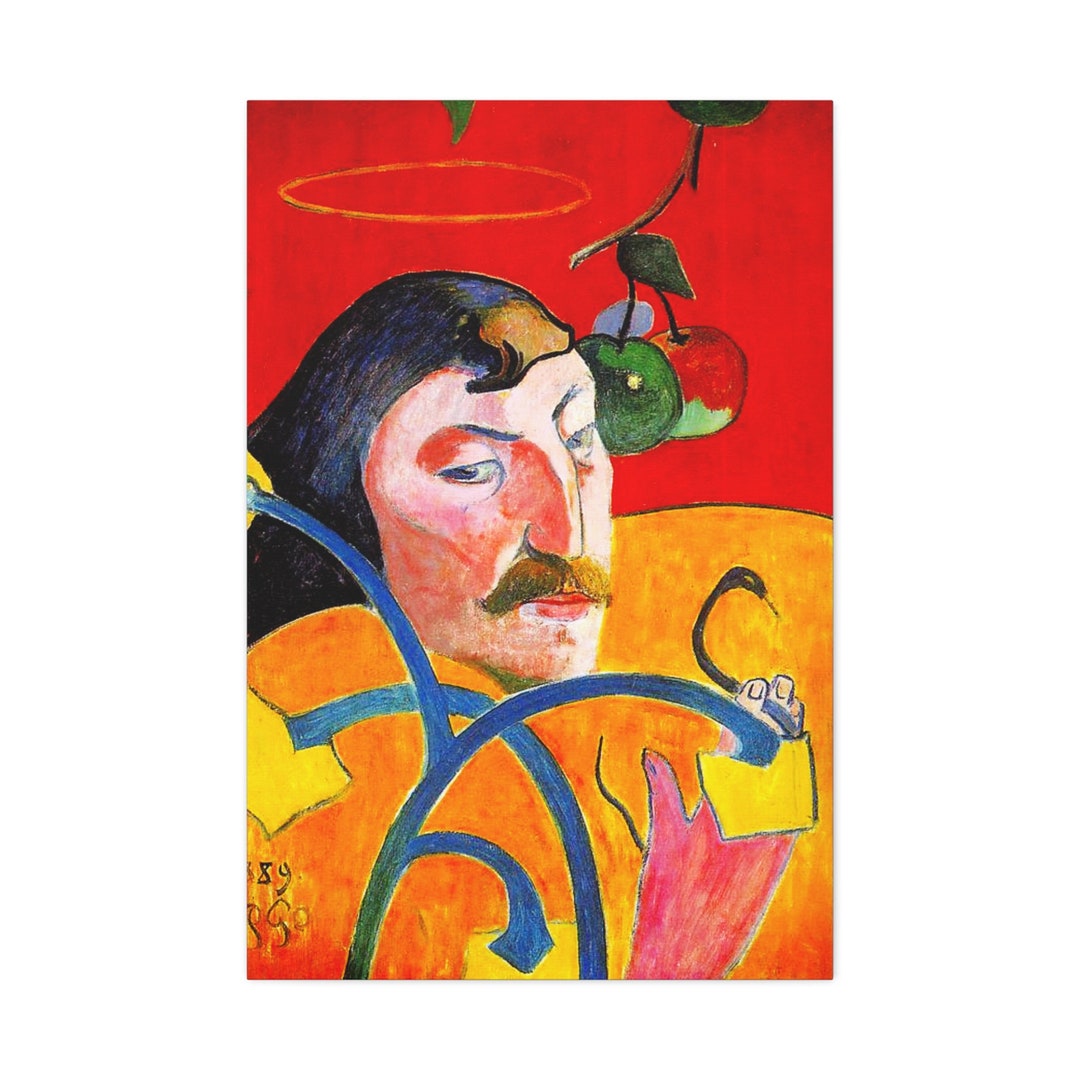Self-portrait With Halo, Paul Gauguin, 1889 Reproduction Famous Artist ...