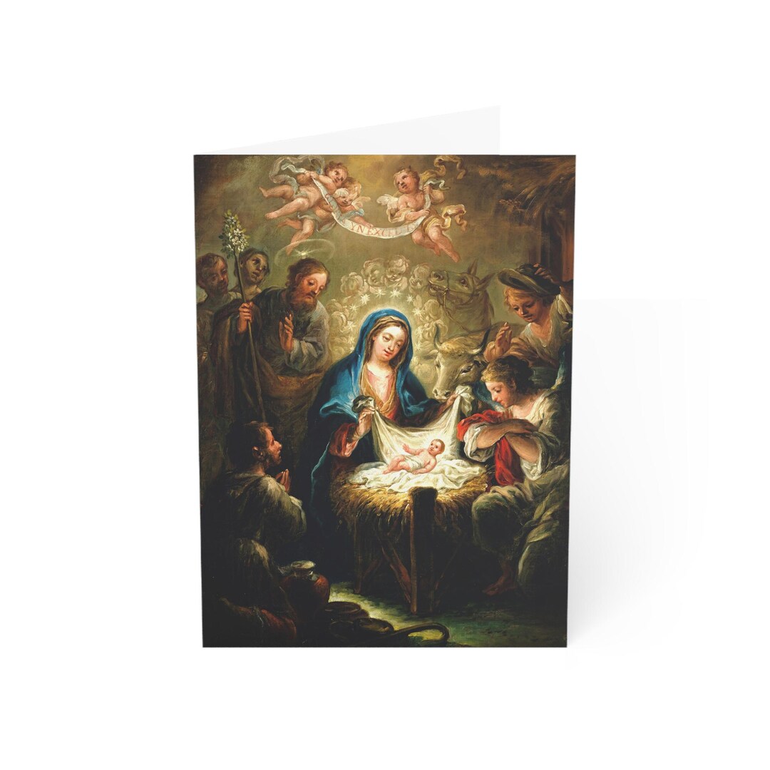 Nativity Christmas Card Set, Baroque Art Greeting Cards (10pcs) - Etsy