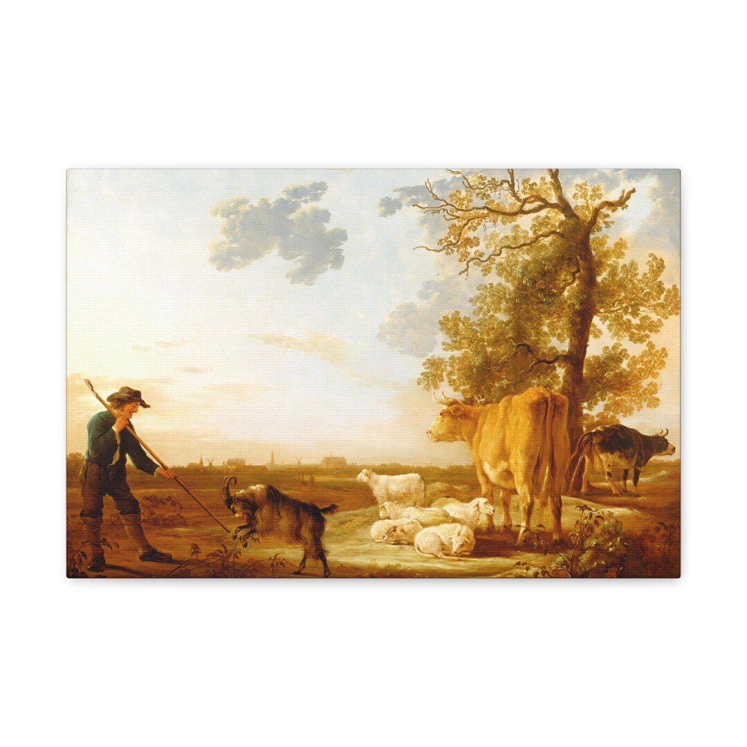 Aelbert Cuyp Dutch Landscape Print, Cattle and Sheep, Vintage Fine Art ...