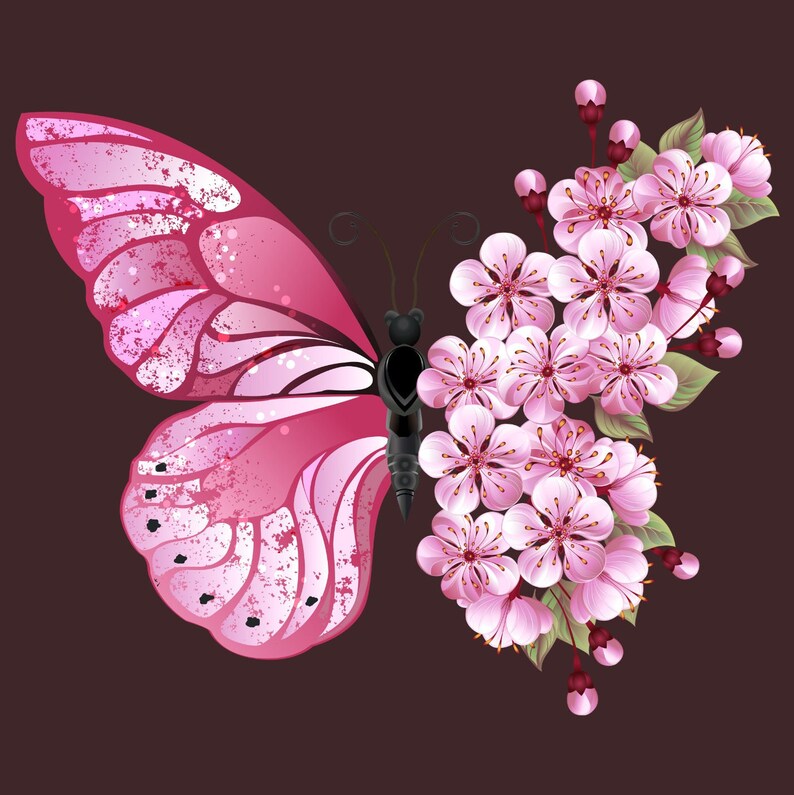 Butterfly Digital Art - Etsy