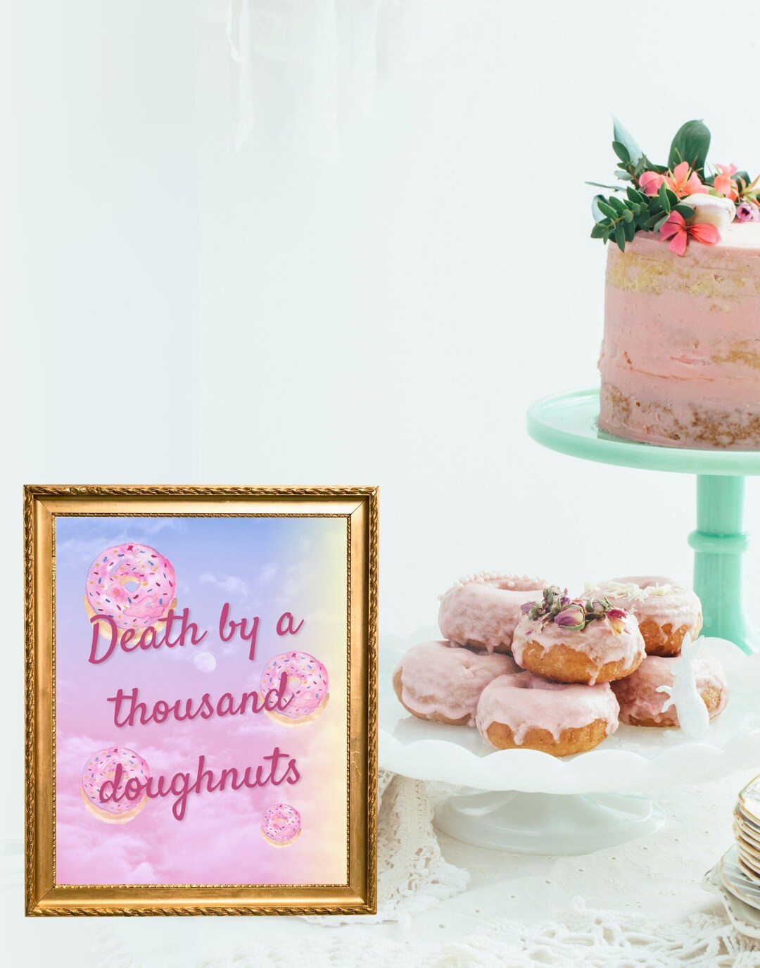 Doughnut Table Sign Printable Donuts Label Party - Etsy