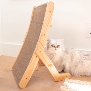 Cat Scratching Post With Recycled Cardboard Inserts - Adjustable ...