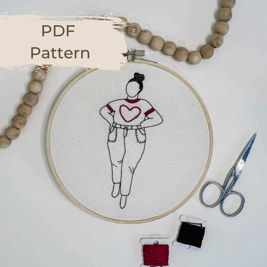 Valentine's Day Hand Embroidery Pattern | Galentine's Day | Hand ...