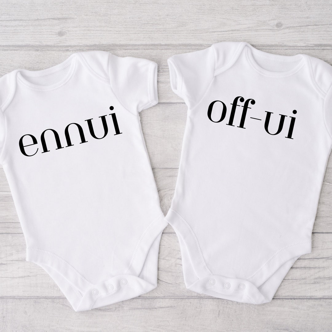 Ennui and Off-ui Twin Onesies, Two Gilmore Girls Onesies, Gilmore Girls ...