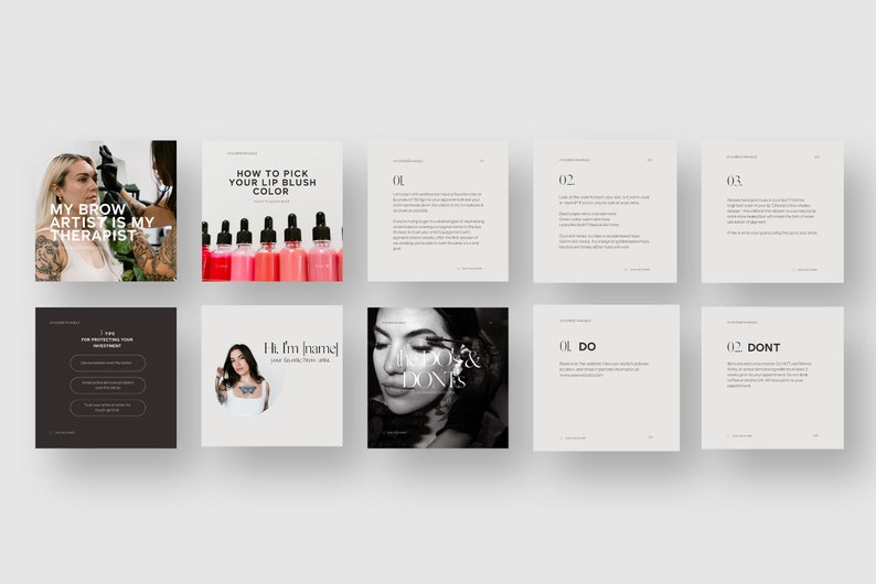 PMU Modern Instagram Posts Canva Easy to Use and Edit - Etsy