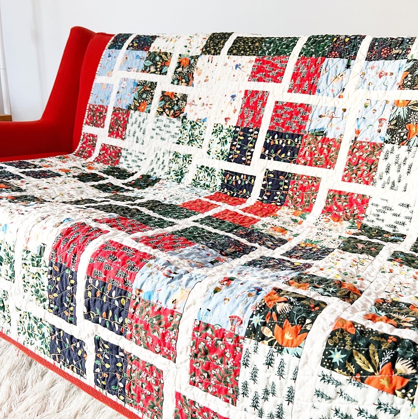 Merry Weather Quilt | Modern Quilt Pattern | Fat Quarter Quilt Pattern ...