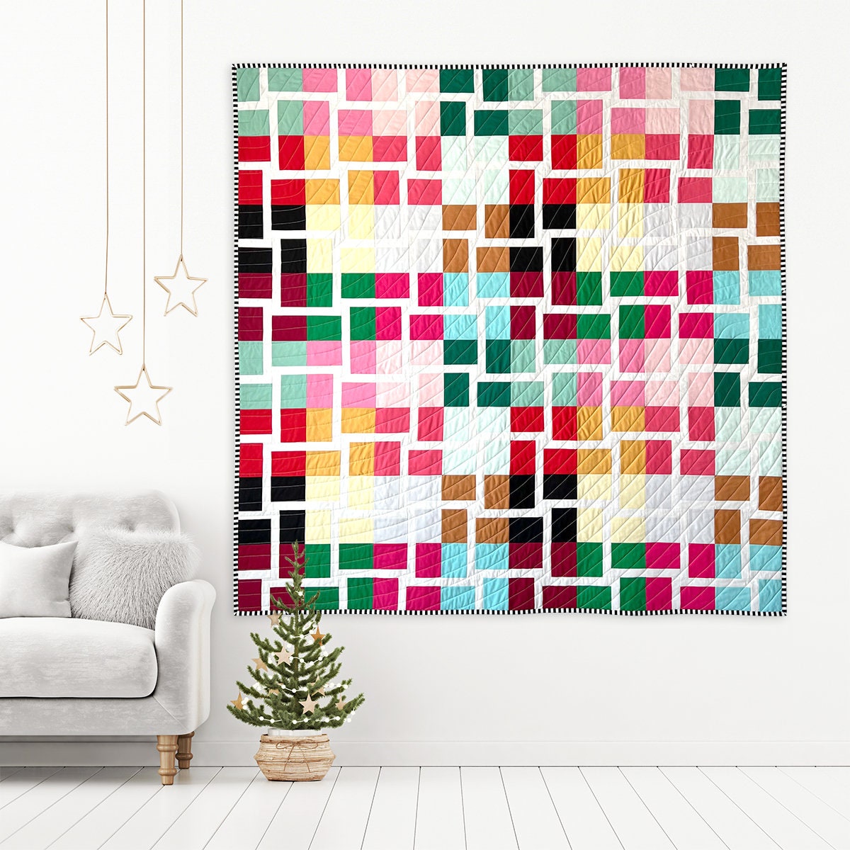 Merry Weather Quilt | Modern Quilt Pattern | Fat Quarter Quilt Pattern ...