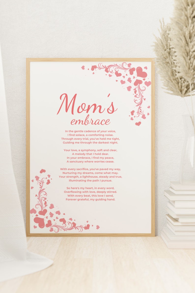 Mom's Embrace, A Heartfelt Poem for Mom, the Ultimate Mother's Day and ...