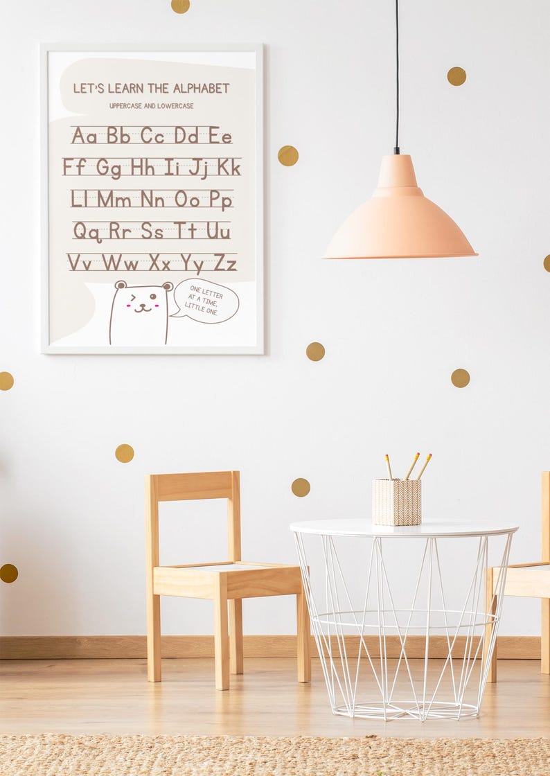 Alphabet Poster for Kids – Printable ABC Chart With Uppercase ...